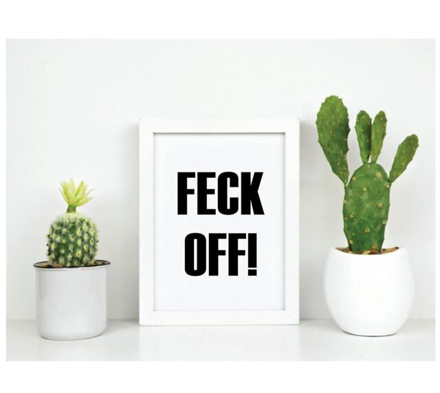 Feck Off Inspirational Quote in Frame by Debenhams | ufurnish.com