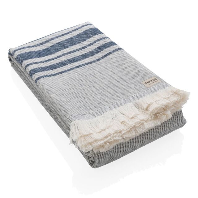 Ukiyo Yumiko Aware Hammam Bath Towel in Navy by Debenhams | ufurnish.com