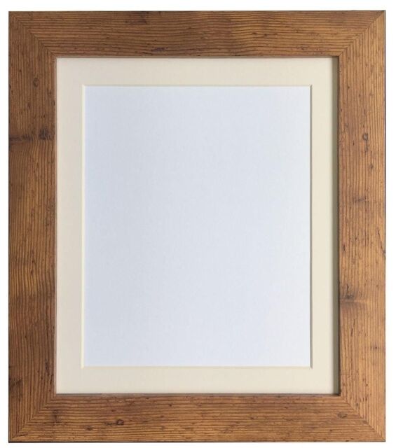 Metro Vintage Wood Frame with Ivory Mount for Image Size 12 x 8 Inch by ...