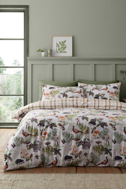 'Soft Velvet Woodland Walk' Reversible Duvet Cover Set by Debenhams ...