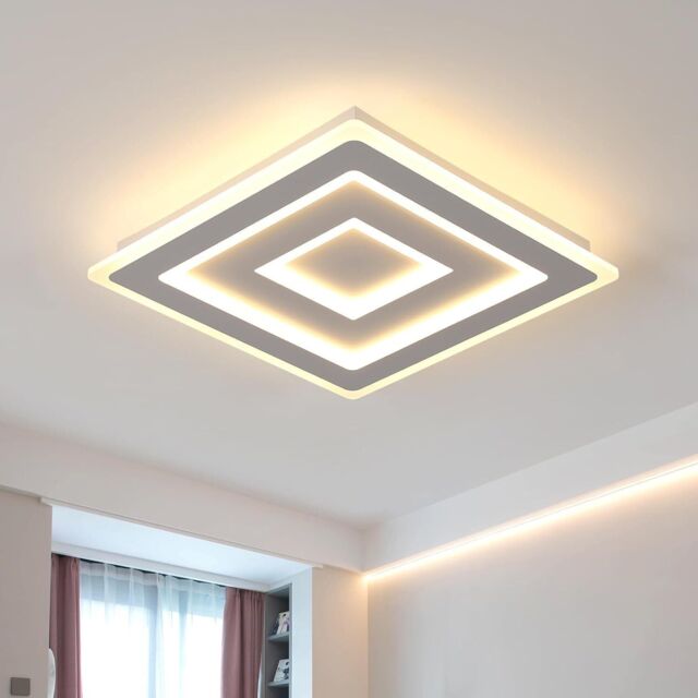 GOECO LED Ceiling Light Square Modern Acrylic LED Ceiling Light by ...