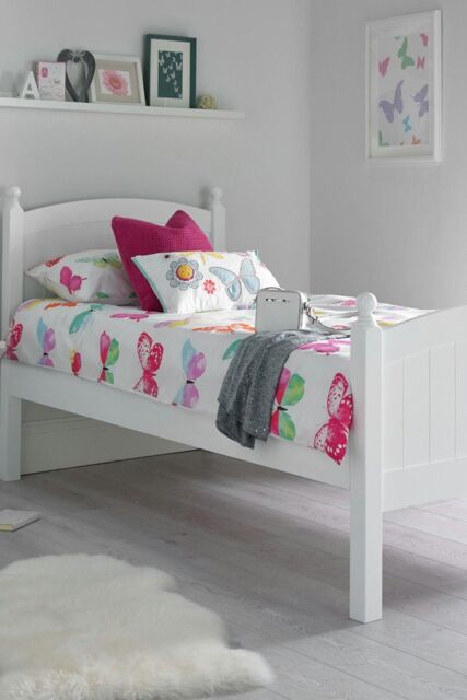 Time4sleep Charleston Solo White Bed Frame - Size: Single by Debenhams ...