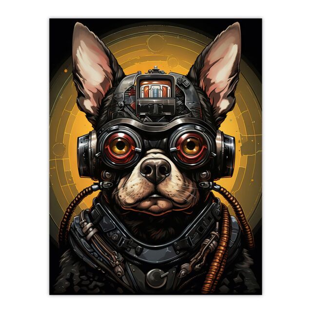 "Artery8 Futuristic Sci Fi Atompunk Matrix Dog Cute Fun Artwork ...