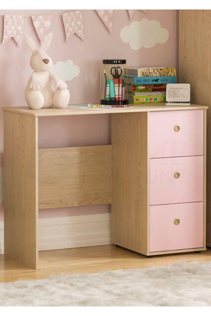 Home Discount Junior Vida Neptune 3 Drawer Desk Storage Kids Children ...