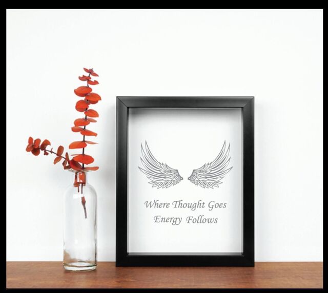 Where Thought Goes Energy Follows Inspirational Quote in Frame by ...