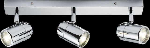 Netlighting GU10 Triple Bar Spotlight Chrome 230V IP44 20W in Grey by ...