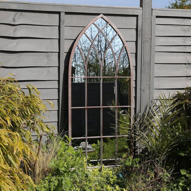 Decorative Large Outdoor Arch Mirror - Grey by Debenhams | ufurnish.com