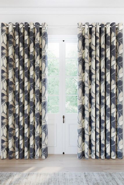 Helena Springfield 'Otto' Cotton Lined Curtains in Beige - Size: 228 cm ...