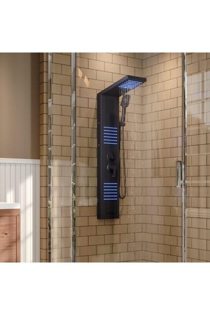 Modern Wall Mount Shower Panel Tower System with LED Lights by ...