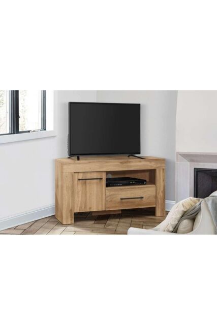 Oak Corner TV Unit Wide Birlea Compton Widescreen Entertainment Unit by ...