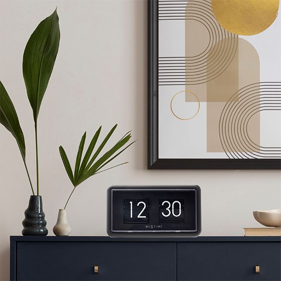 "Nextime ""Flip Clock"" Table/Wall Clock - Black" by Debenhams ...