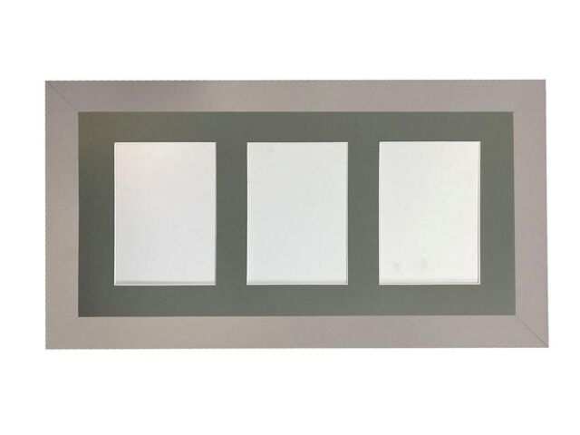 Frames & Mirrors 4U Metro Light Grey Frame with Dark Grey Mount for 3 ...