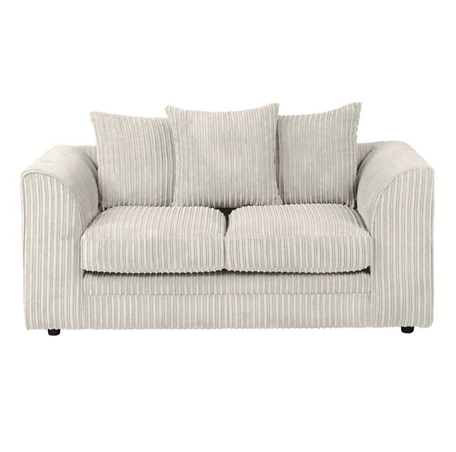 LUXURY LIFE Dylan Jumbo Cord Fabric 2 Seater Sofa in Cream by Debenhams ...