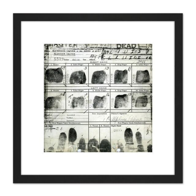 Al Capone's Finger Record Mafia 8X8 Inch Square Wooden Framed Wall Art ...