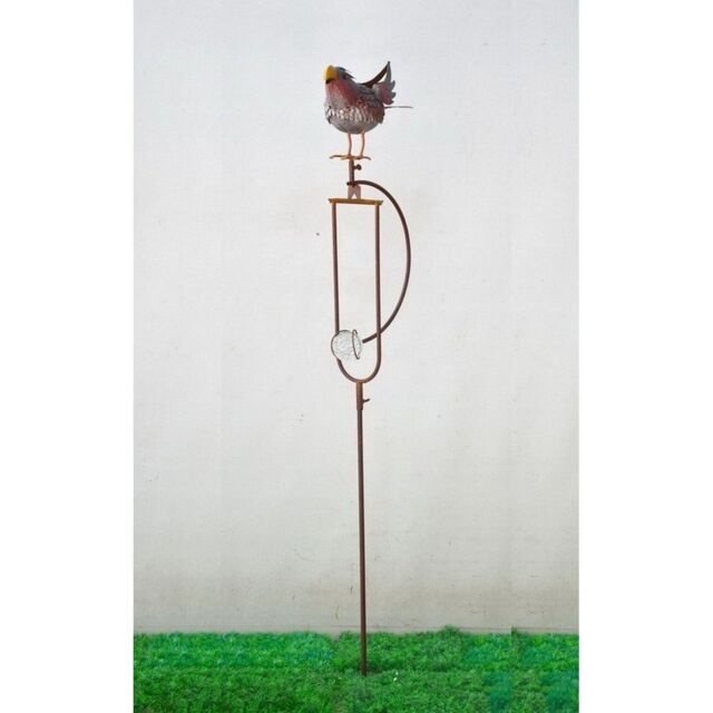 Bird Rocker Garden Stake - Metal - L25 x W25 x H137 cm by Debenhams ...