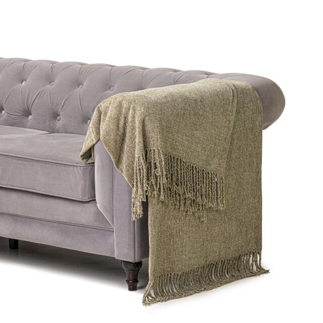 100% Acrylic Throw - 200cm x 140cm - Grey by Debenhams | ufurnish.com