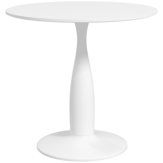Round Dining Table, Modern Kitchen Table with Steel Base by Debenhams ...