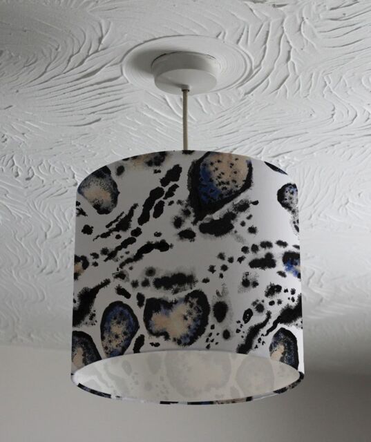 watercolour leopard animal print in blue ceiling lamp shade by ...