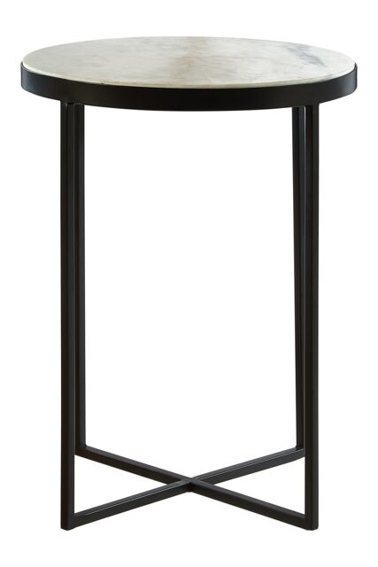 Elegant Black Cross Base Side Table, Compact And Lightweight Table, Versatile Design Small ...