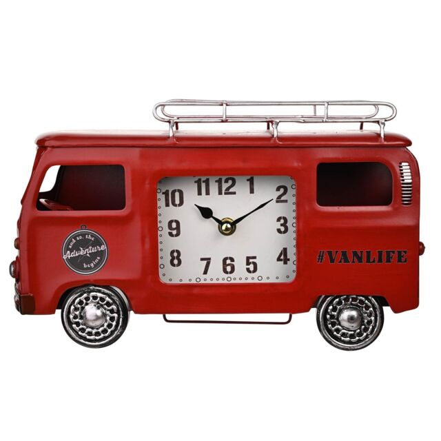 Metal Mantel Clock - Camper Van by Debenhams | uFurnish.com