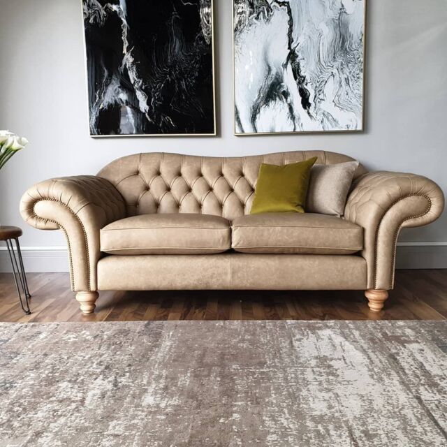 Claridge Distressed Leather Sofa by Debenhams | ufurnish.com