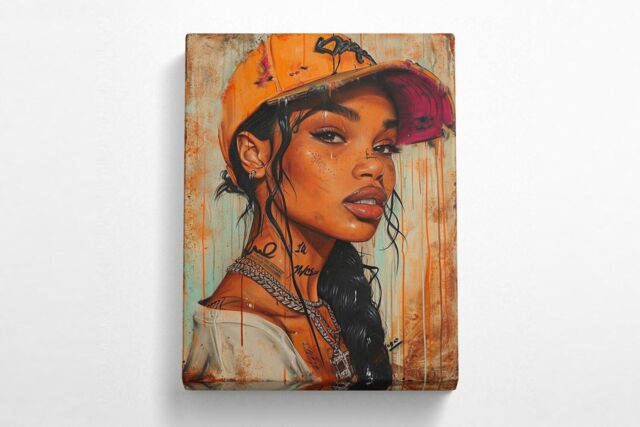 Graffiti Woman Beauty Canvas Print by Debenhams | ufurnish.com