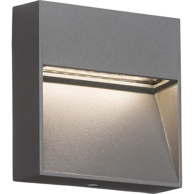 LED Square WallGuide light Grey 230V IP44 2W by Debenhams | ufurnish.com