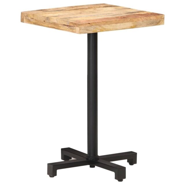 Bistro Table Square 50x50x75 cm Rough Mango Wood by Debenhams ...