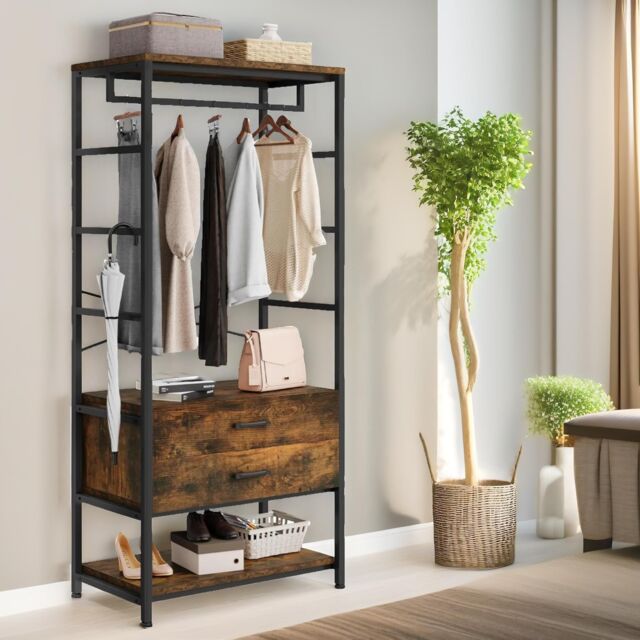 Industrial Open Wardrobe Garment Rail With Drawers by Debenhams ...