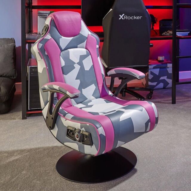 Geo Camo Gaming Chair 2.1 Audio Console Gaming Seat with Speakers by ...