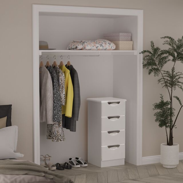 Ready Assembled 2 U Holborn 4 Drawer Tallboy (Ready Assembled) in White ...
