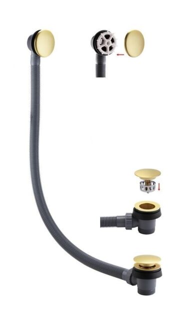 AQUARIUS FT Series Easy Clean Click Clack Bath Waste & Overflow in Gold ...