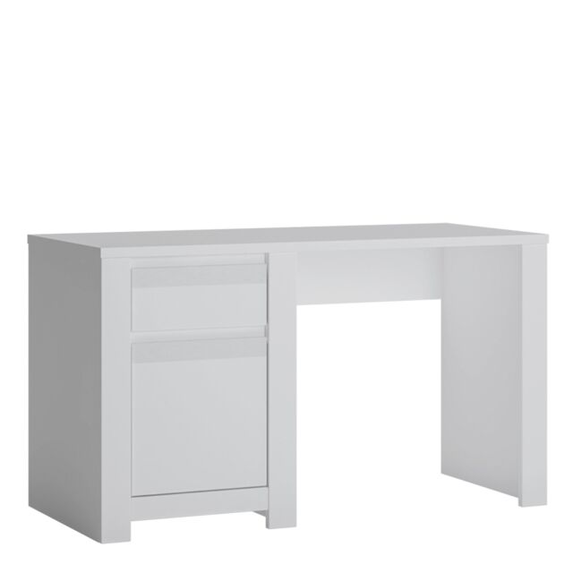 Novi 1 Door 1 Drawer Desk in Alpine White by Debenhams | uFurnish.com