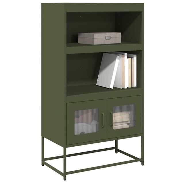 Highboard Olive Green 68x39x123 cm Steel by Debenhams | ufurnish.com