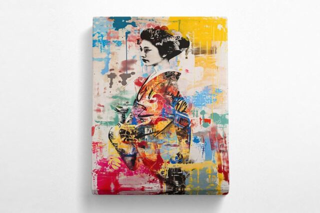Japanese Graffiti Woman Canvas Print by Debenhams | ufurnish.com
