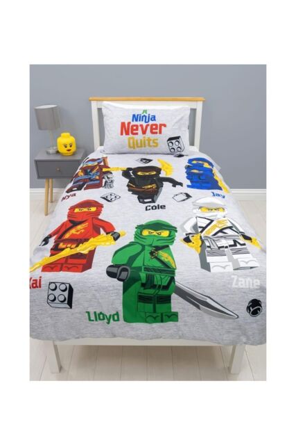 Ninjago Single Reversible Duvet Cover and Pillowcase Bedding Set by ...