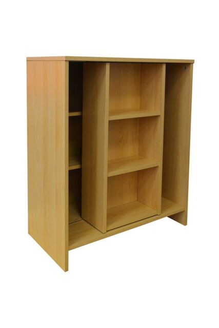 'Slide' - Cd Dvd Media Storage Bookcase Display Sliding Shelves - Oak ...