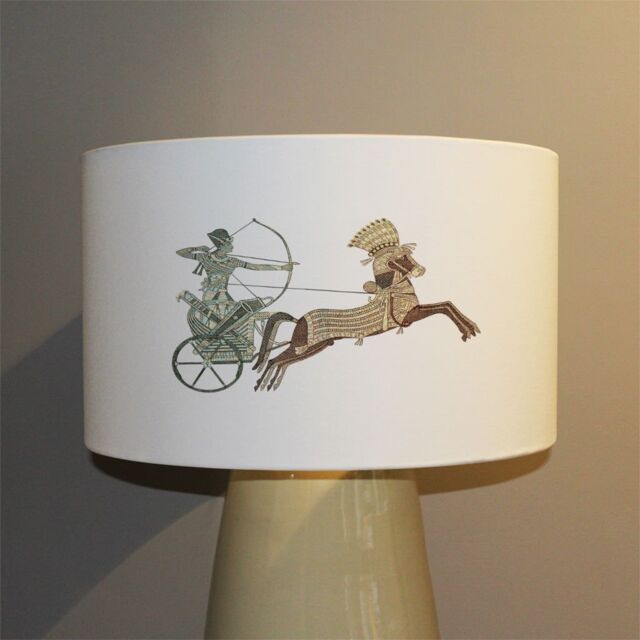 Benjamin Tate Design pharaoh on war chariot ceiling lamp shade in ...