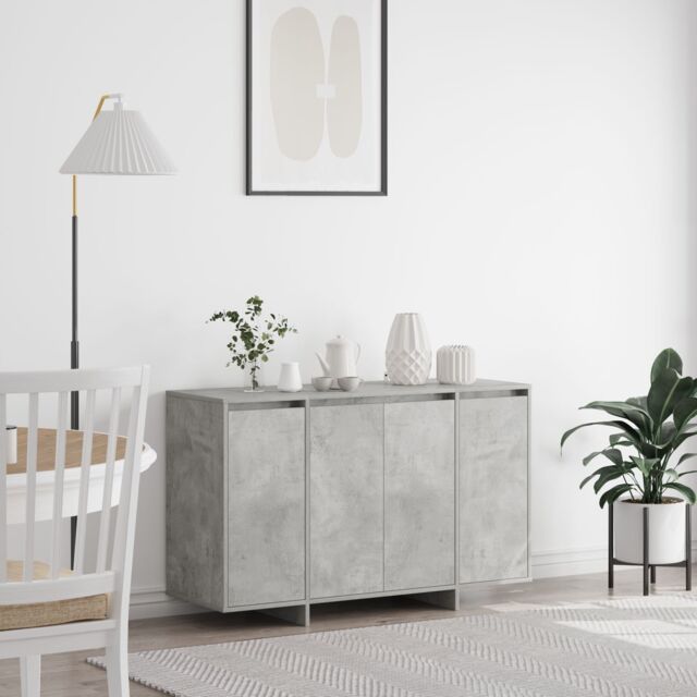 Concrete Grey Sideboard Concrete grey Engineered wood by Debenhams ...