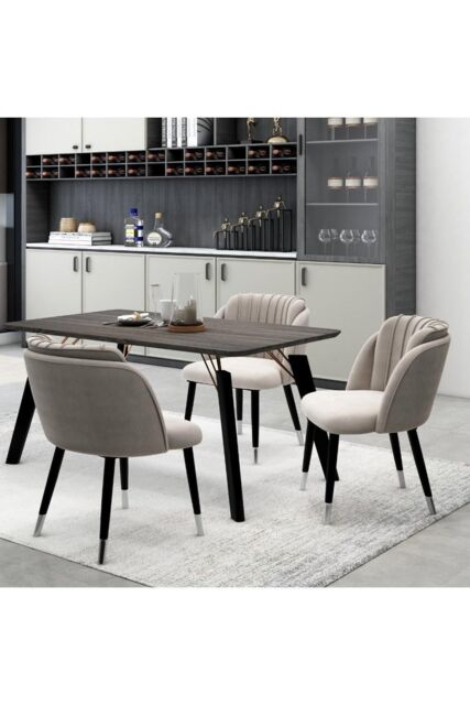 ''Milano Duke' Dining Set with an Black Table and 4 Dining chairs by ...