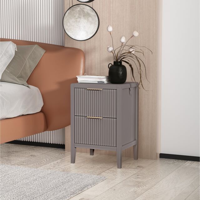 Castel 2 Drawer Bedside Table by Debenhams | ufurnish.com