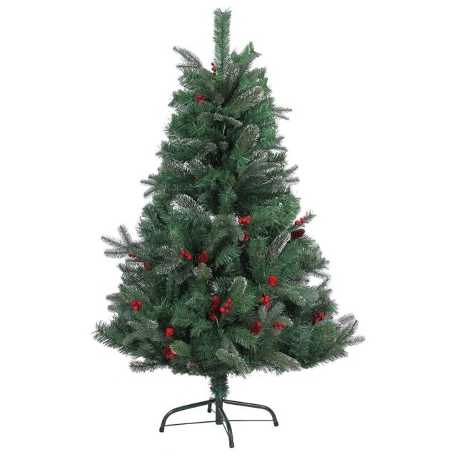 Big Large 5ft Pre Artificial Green Christmas Tree with Frosted Tips ...