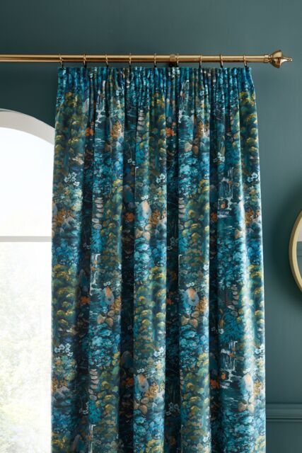'Garden Walk' Soft Touch Recycled Polyester Velour Pencil Pleat ...