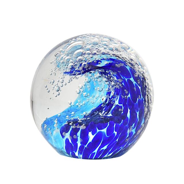 Glass Ornament - Ocean Wave Paperweight by Debenhams | ufurnish.com