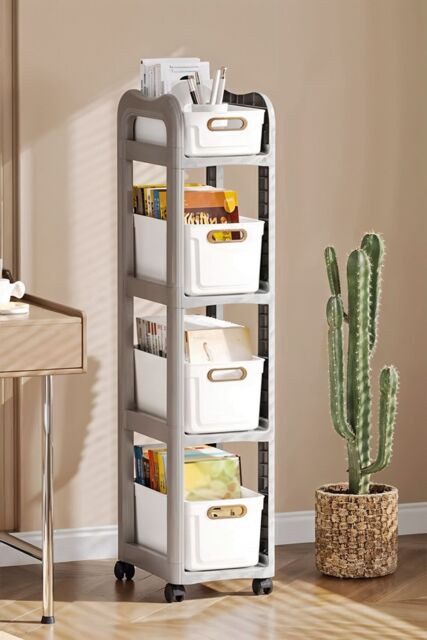 4-Tier Narrow Storage Rack by Debenhams | ufurnish.com