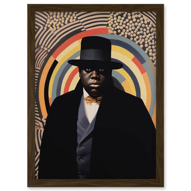Artery8 Wall Art Print Rapper Portrait in Vintage 1930s Gangster Style ...
