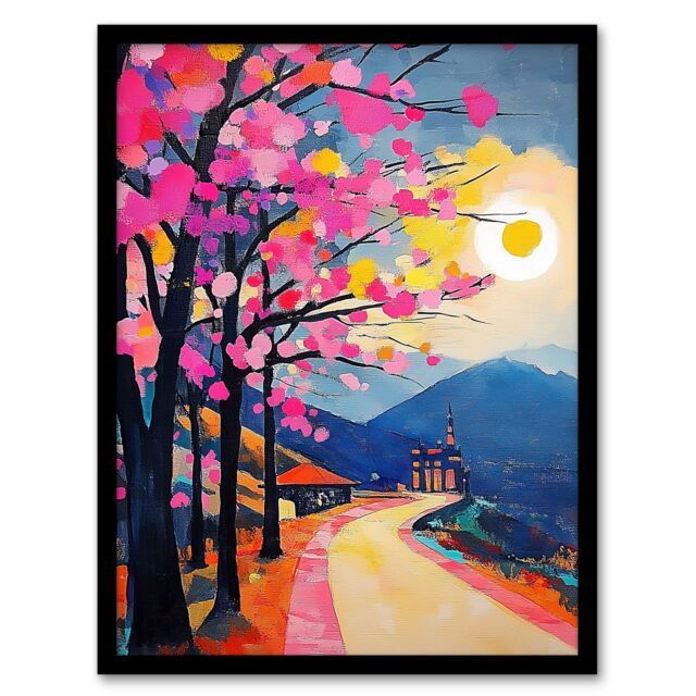 Artery8 Hallstatt Austria Colourful Abstract Painting Framed Art Print ...