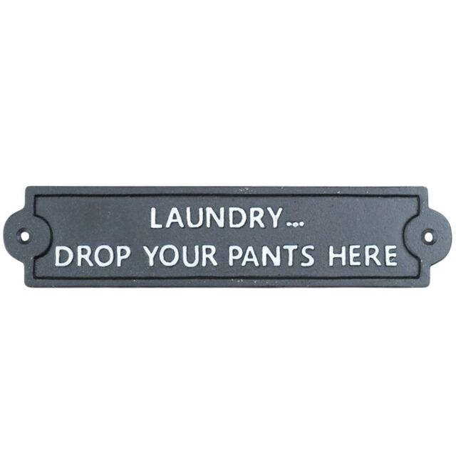 Cast Iron Wall Sign - Laundry Room by Debenhams | ufurnish.com