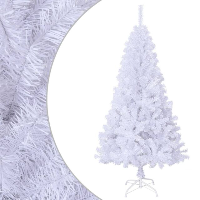 Berkfield Home Artificial Christmas Tree with Thick Branches White 150 ...