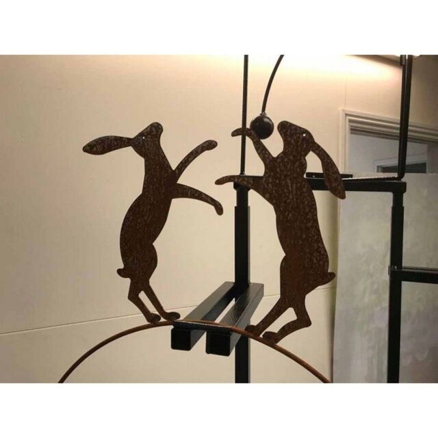 Boxing Hares Wind Rocker Double BM/RtR - Steel - W54 x H148.5 cm by ...
